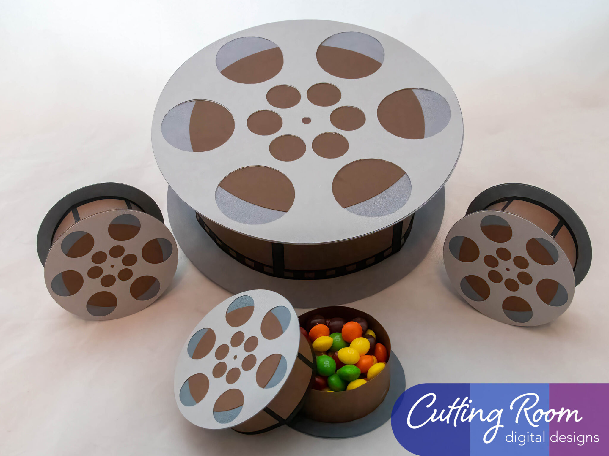 Let’s Go to the Movies! Film Reel Gift Box Assembly - Cutting Room ...