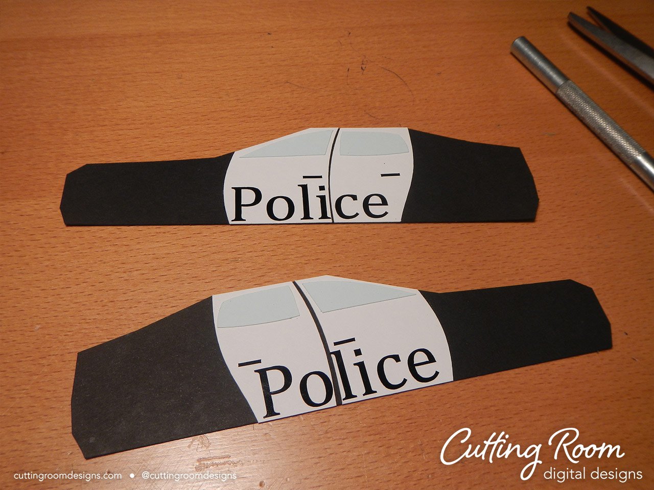 Police Car Gift Box Assembly Tutorial - Cutting Room Digital Designs, LLC